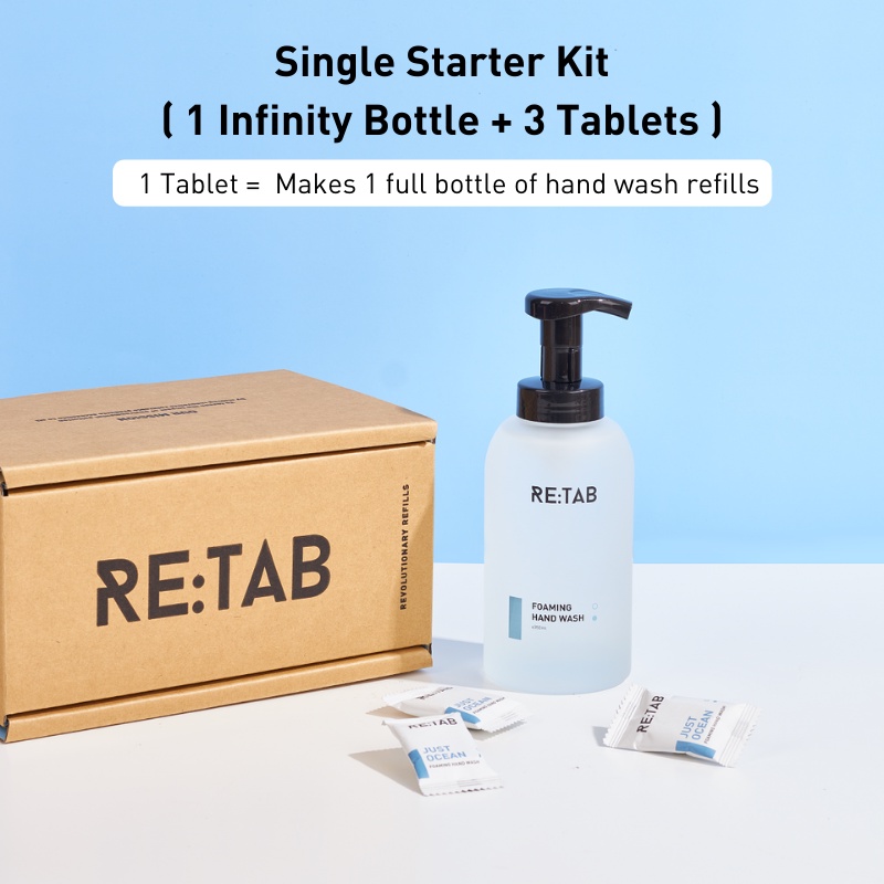 Travel Friendly RETAB Hand Wash Starter Kit ( 1 Infinity Bottle & 3 ...