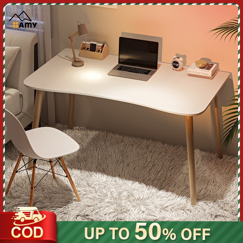 AMY⭐ Nordic Study Table Student Writing Desk Home Computer Table Office Meja Tulis Meja Belajar ...