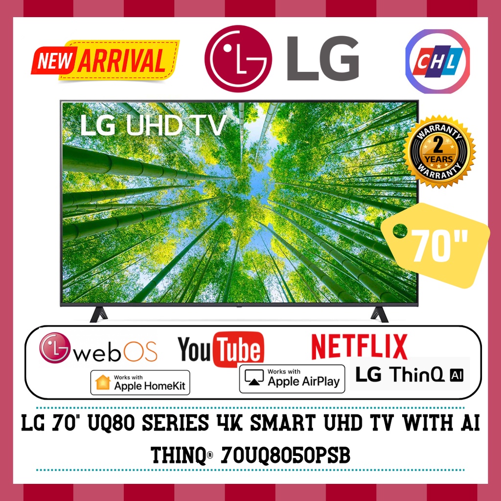 LG (AUTHORISED DEALER+READY STOCK) 70" UQ80 SERIES 4K SMART UHD TV WITH ...