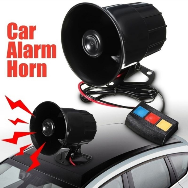 SUPER LOUD 12V 3 Tone Alarm Siren Horn Backup Buzzer System Police Car ...