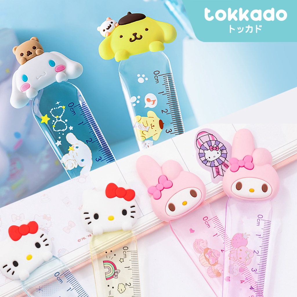 Tokkado Sanrio Ruler Cute Character School Children's Ruler 12 cm ...