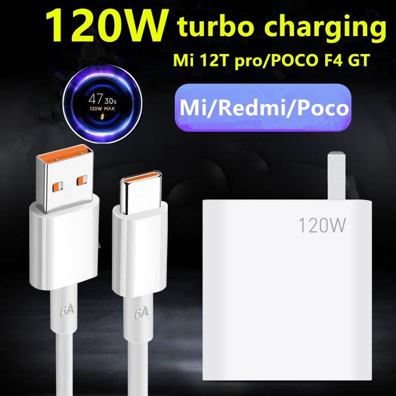 Suitable For Xiaomi 120W Charger POCO F4 GT Xiaomi 11T pro Data Cable ...