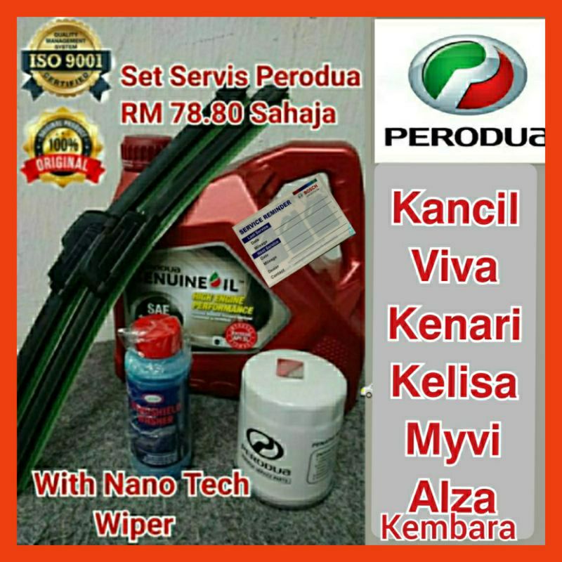 🔥𝟲 𝗕𝗔𝗥𝗔𝗡𝗚🔥Perodua Engine Oil Service Set Minyak Enjin Perodua Engine ...