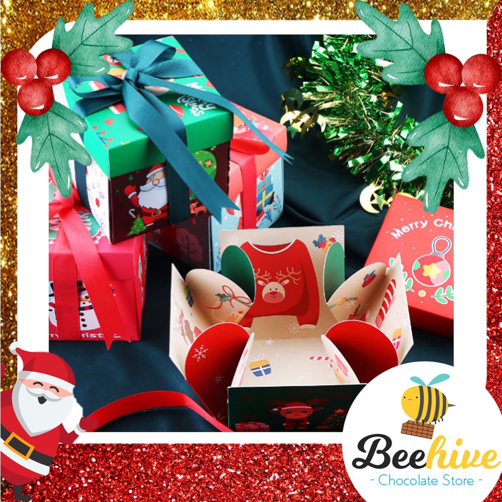 Beehive Chocolate Christmas Surprise Ribbon Gift Box / Beehive ...