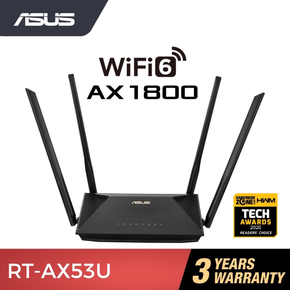Asus RT-AX53U AX1800 WiFi-6 Router MU-MIMO, OFDMA-Technologie ...