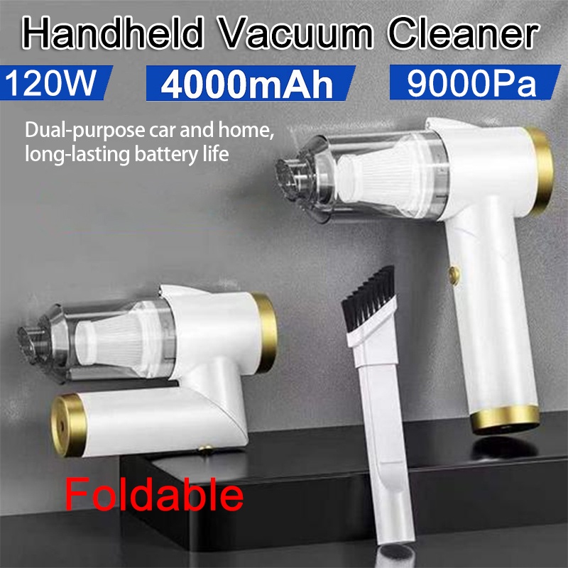 120w 9000pa High Power Handheld Car Vacuum Cleaner Portable Collapsible