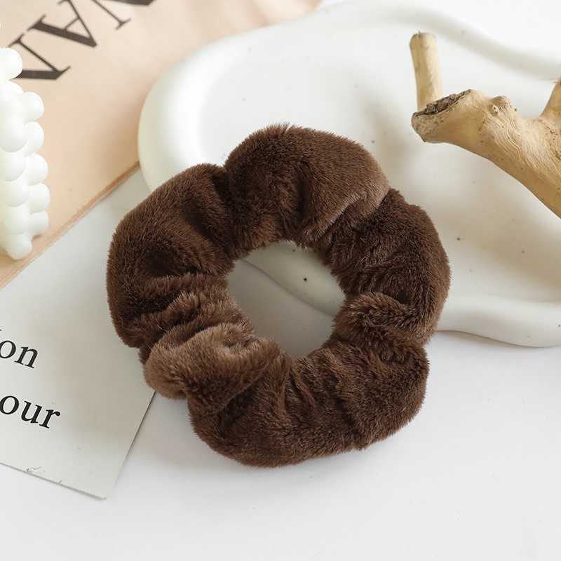 Korean Color Knitted Wool Scrunchie Fashion Women's Scrunchie Hair ...