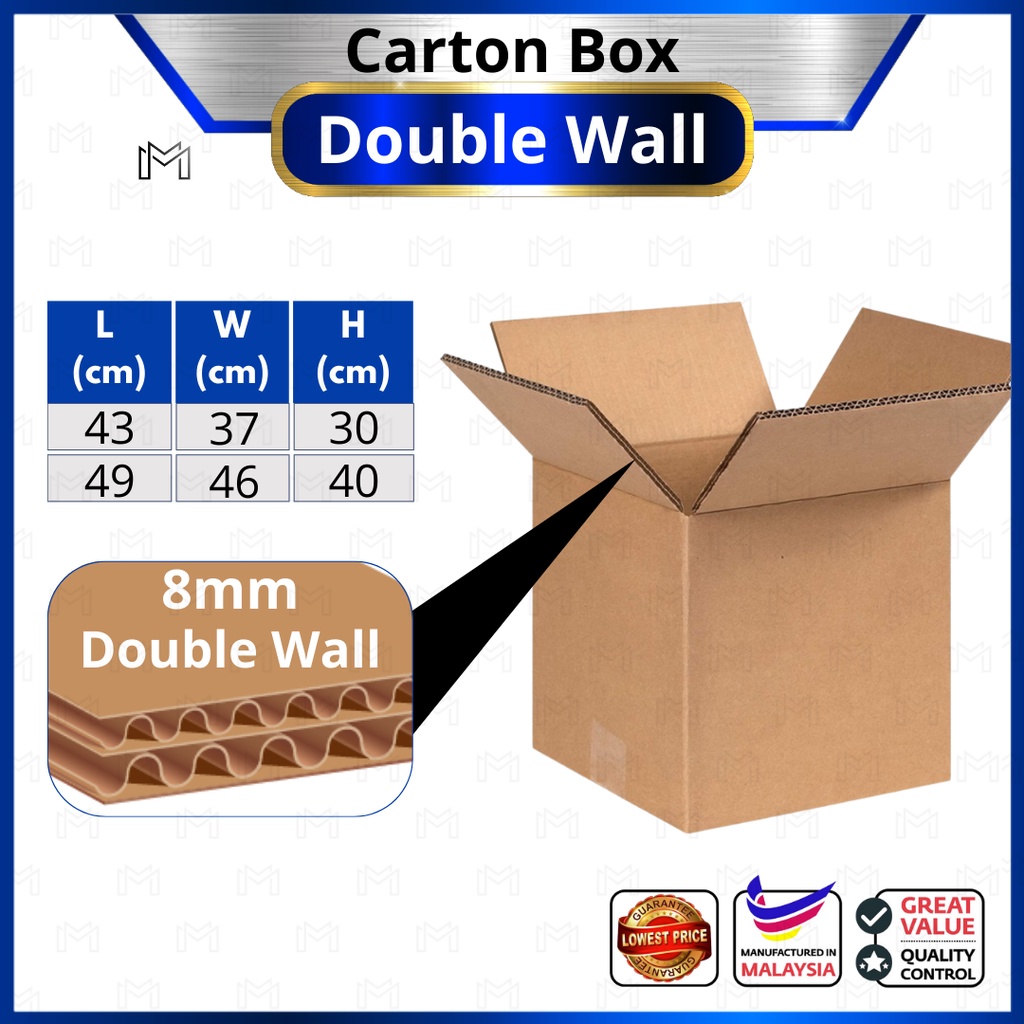 ( Double Wall 8mm )Kotak Pindah Rumah Carton Box Packaging Box Packing ...
