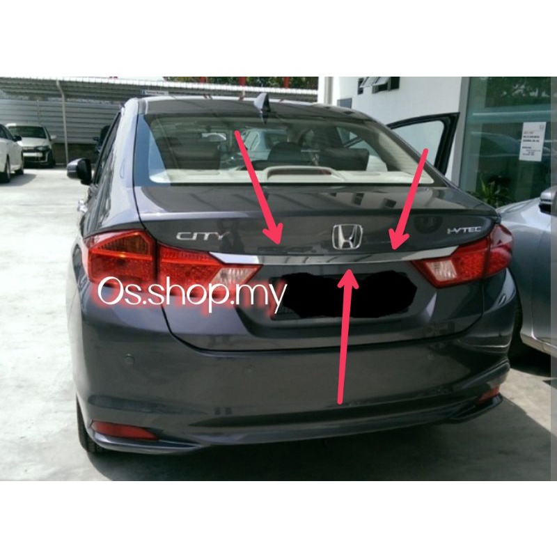 Honda City Gm6 2014 REAR BONNET BOOT BONET GARNISH CHROME Rear Chrome ...