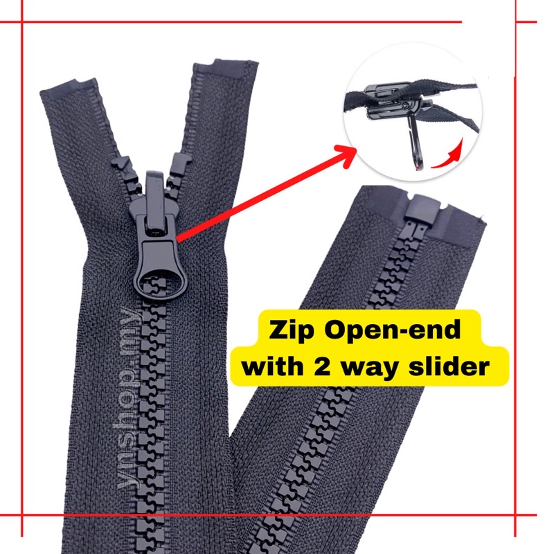 [32” 34” 36” 40” 50” 60”]Zip Jackete Open End Zipper / Zip Panjang ...