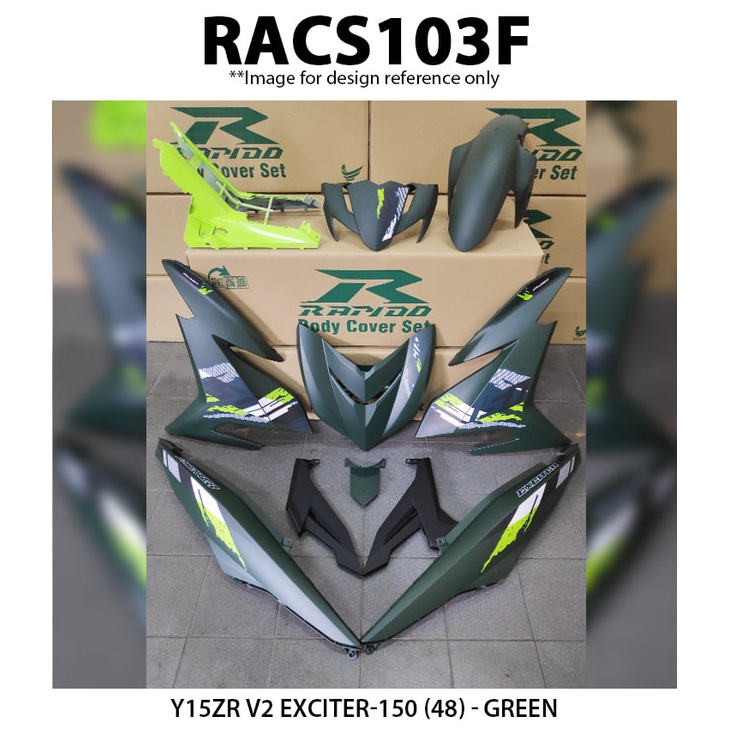 YAMAHA Y15/Y15ZR V2 EXCITER/RC RAPIDO BODY COVERSET STANDARD - STICKER ...