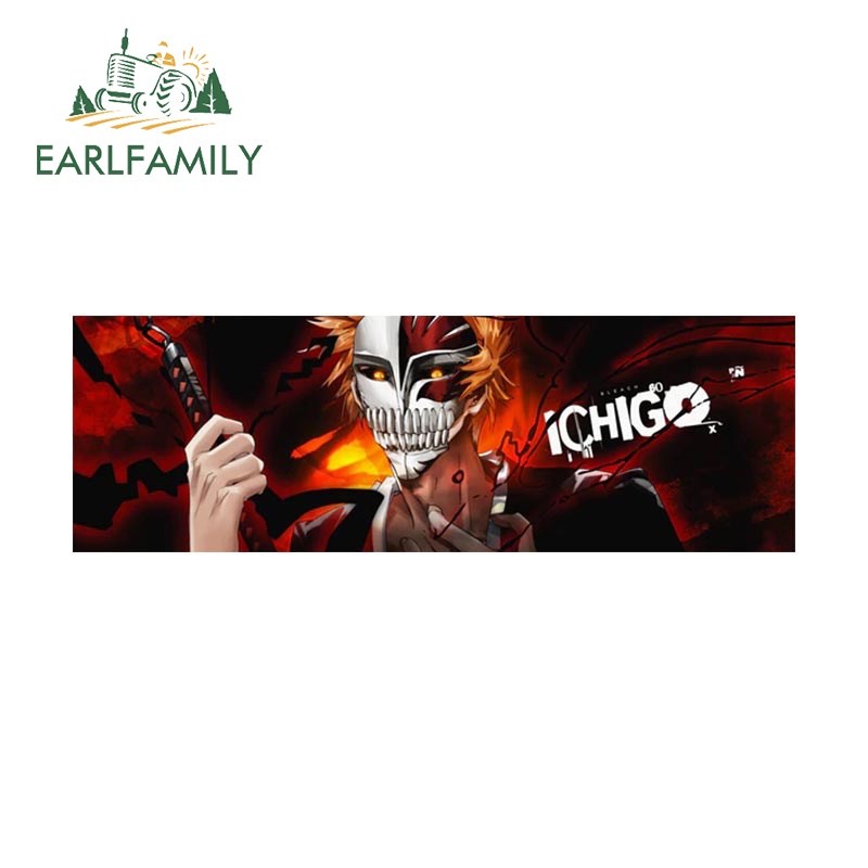 EARLFAMILY 13cm x 4.3cm For Bleach Kurosaki Drift Slap Car Stickers ...