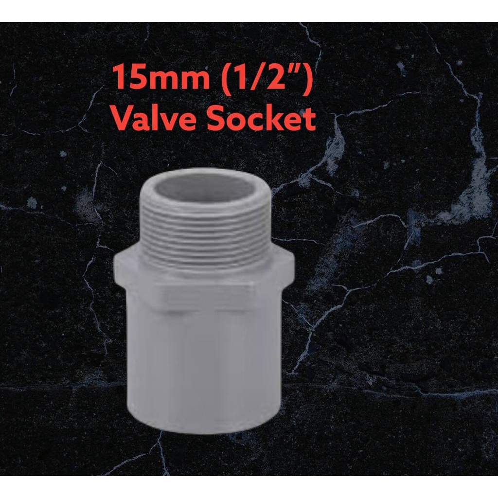 15MM (1/2") PVC Fitting / PVC Connector - Socket/Elbow/Tee - P/T Socket Elbow/Valve Socket/Plug ...