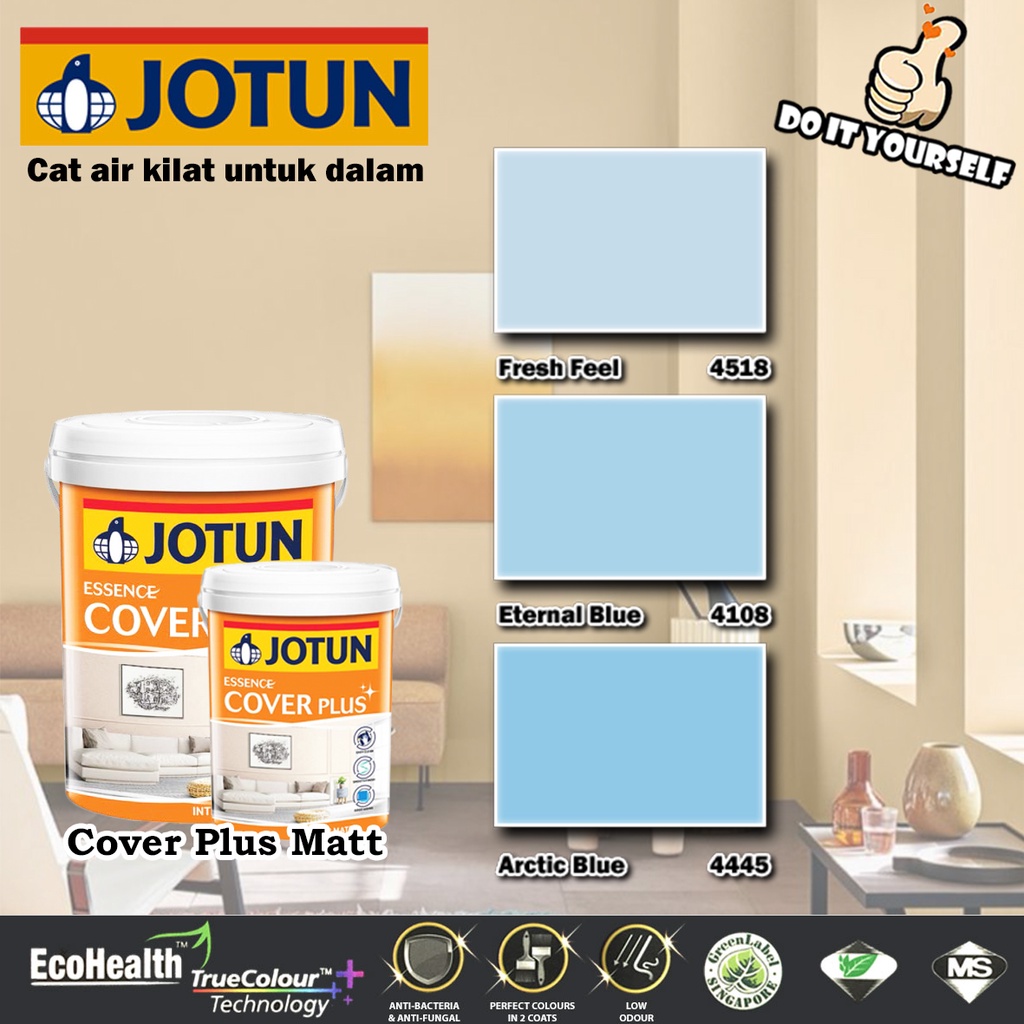JOTUN ESSENCE COVER PLUS INTERIOR MATT 1 Liter Fresh Feel 4518 ...