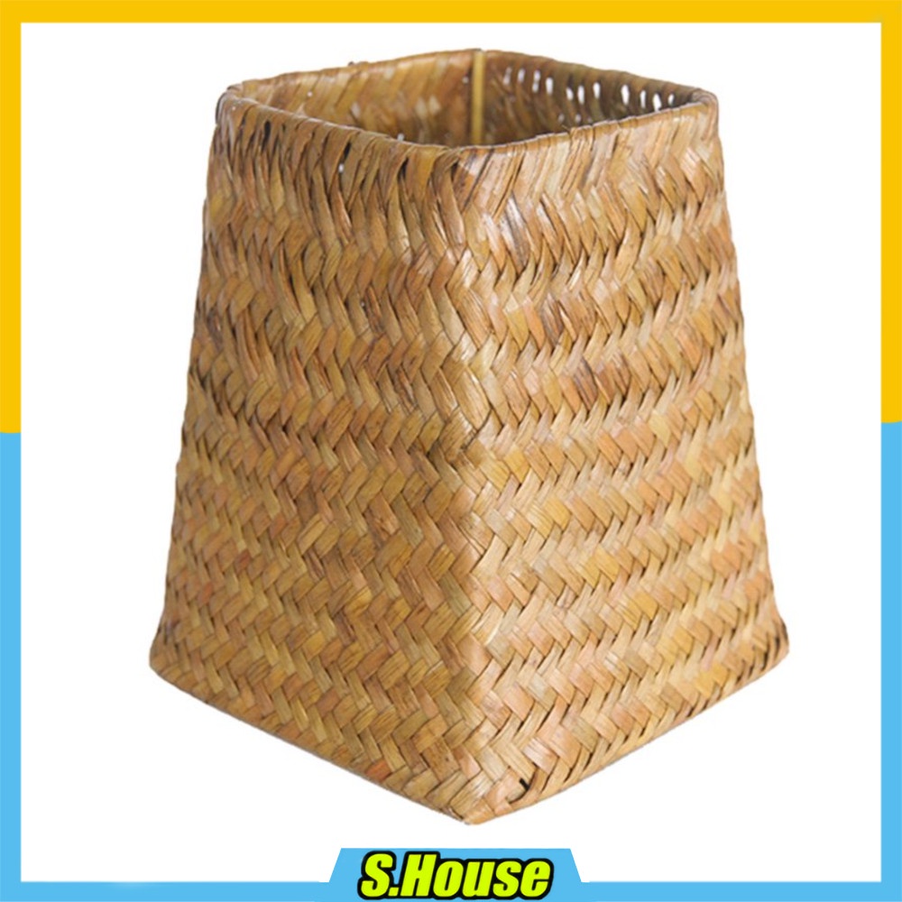 Rattan Basket Flower Vase Organizer Storage Pot Bouquet Light Pasu ...