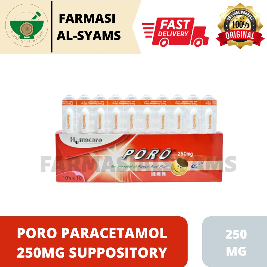 YSP PORO SUPPOSITORY 125MG & 250MG (PARACETAMOL) | Shopee Malaysia