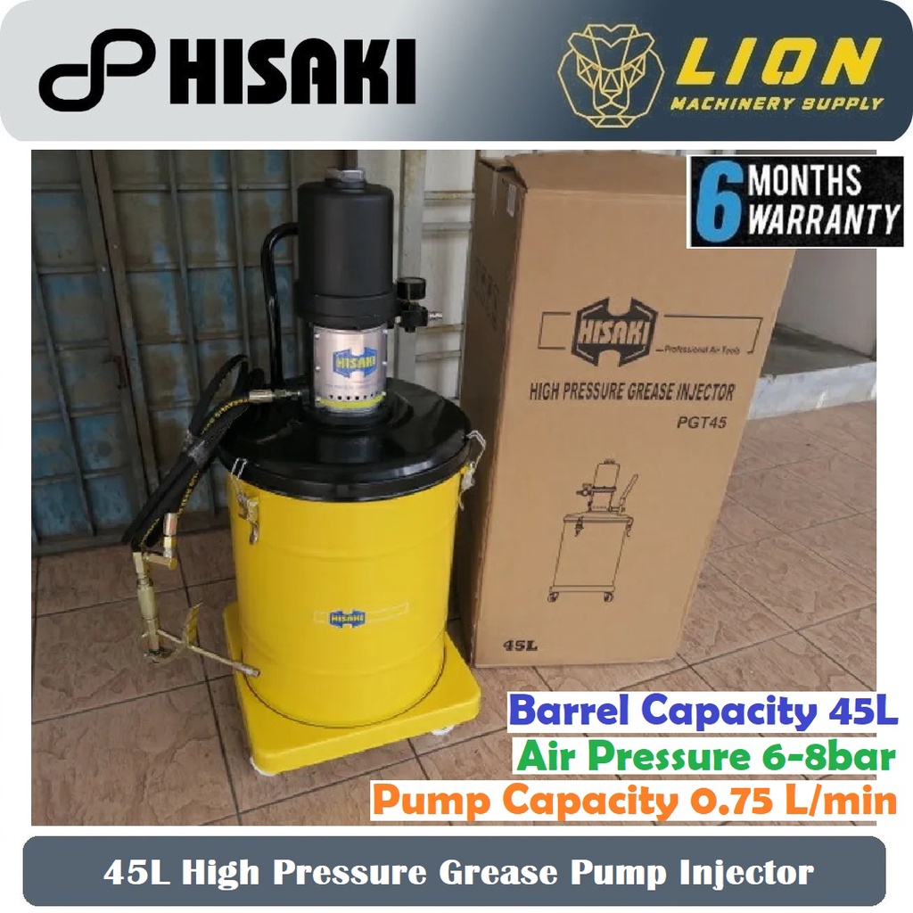 Hisaki 45L High Pressure Grease Pump Injector PGT45 - Light weight ...