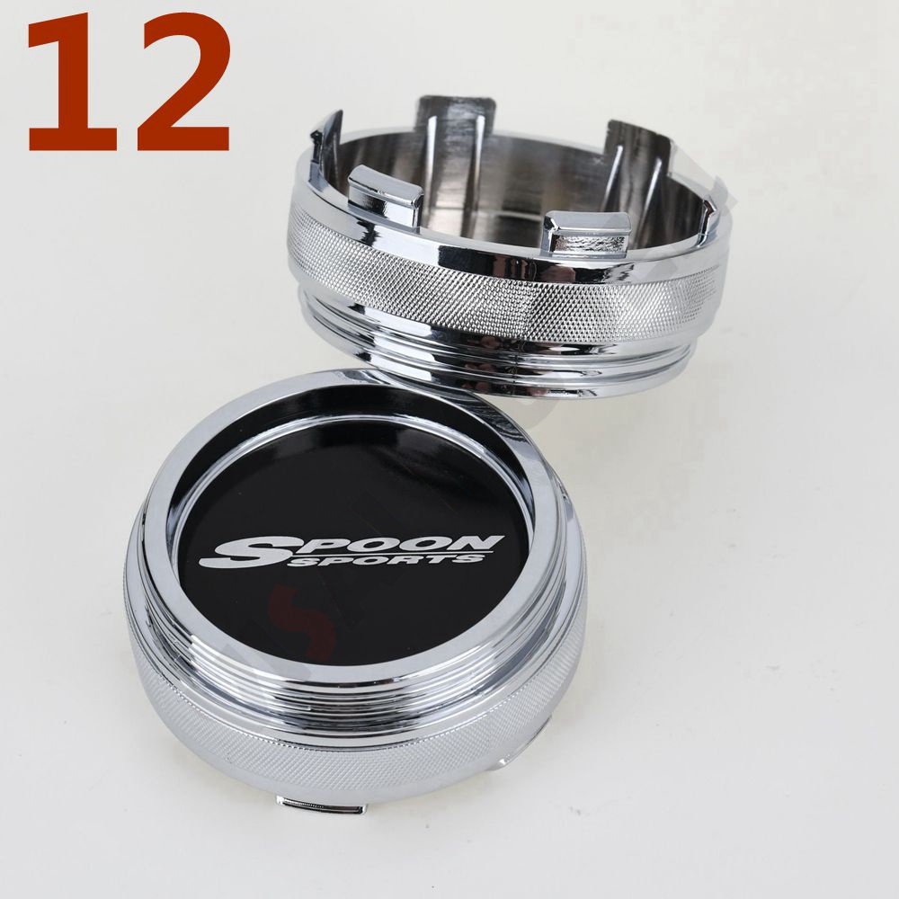 4PCS 61MM OD / 57.5MM ID Sport Rim Cap TRD GR MUGEN SPOON SPORTS ...