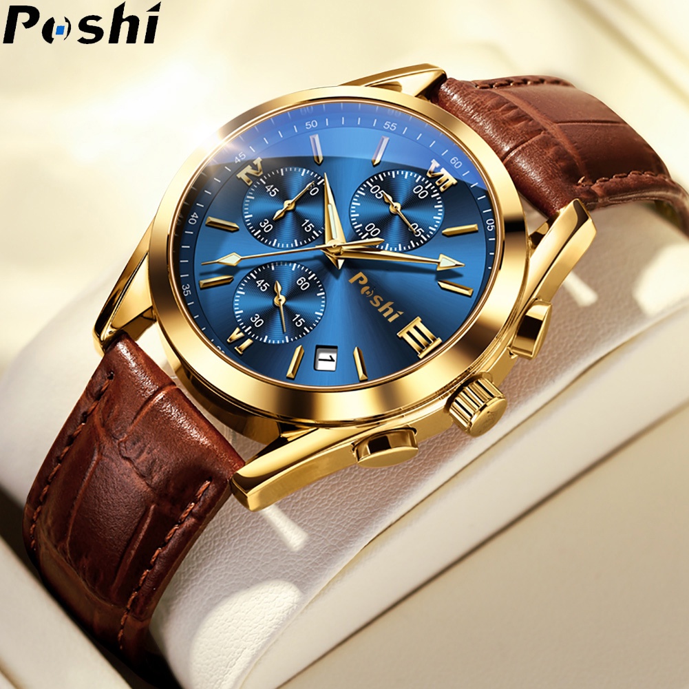 POSHI Jam Tangan Lelaki Original Waterproof Watch Men Quartz Analog ...