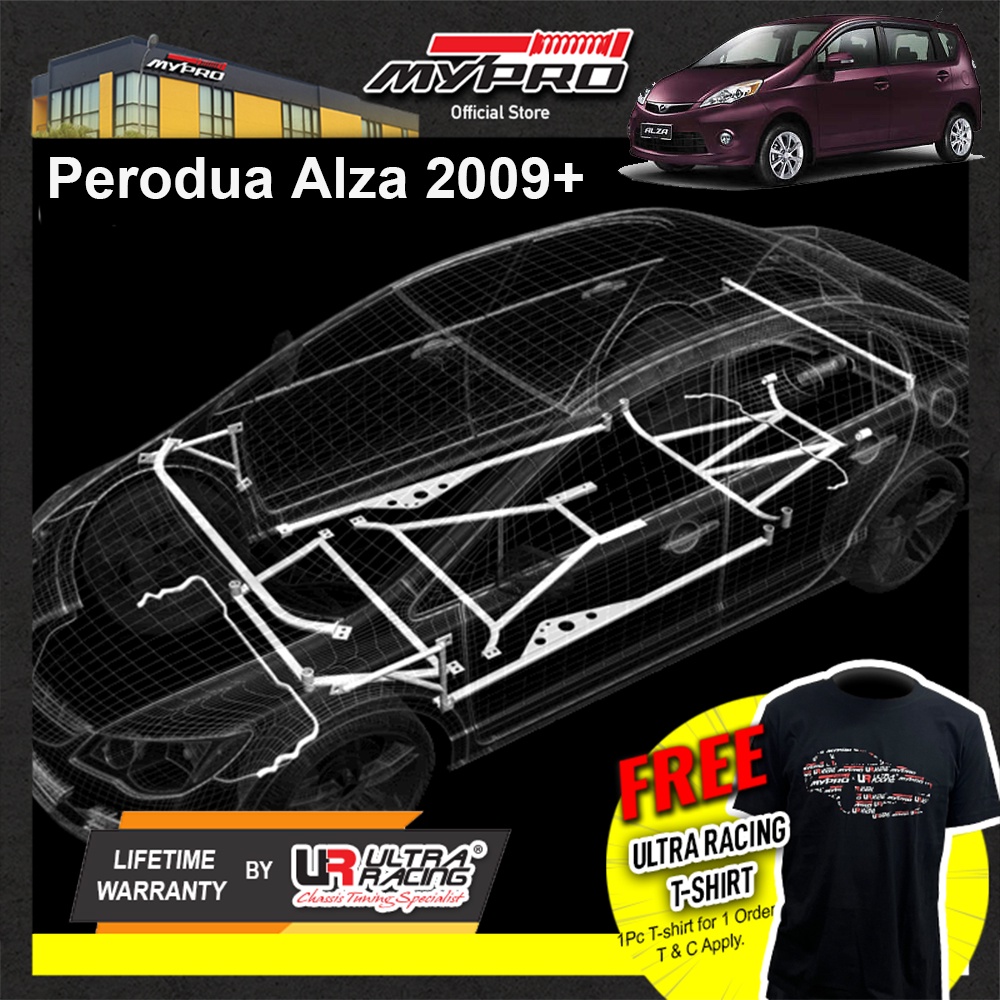 Perodua Alza 2009+ 100%Original Ultra Racing ( FULLSET ULTRA RACING BAR ...