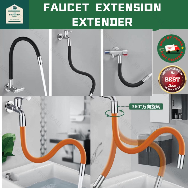 Faucet Extension Extender 360 Degree Rotation Long Lasting Setting ...