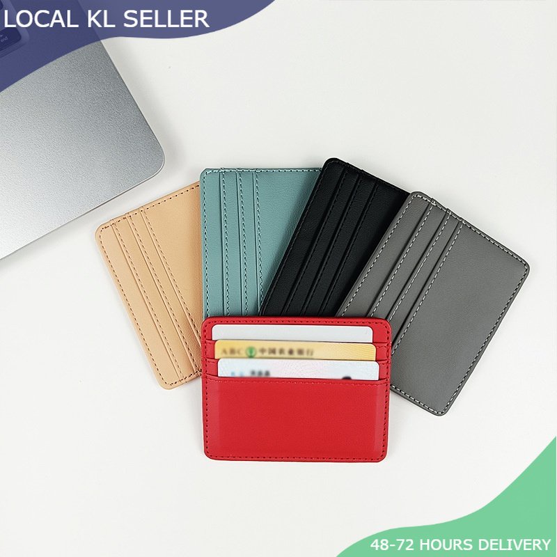 Card Holder Wallet RFID Unisex Slim PU Leather Fashion Purse Protected ...