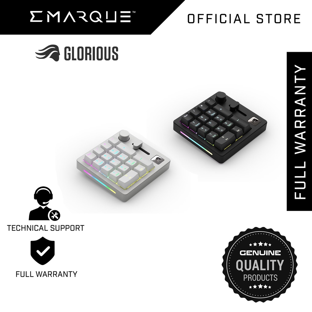 // GLORIOUS GMMK Pre-Built Numpad — Black / White — Premium Wireless ...