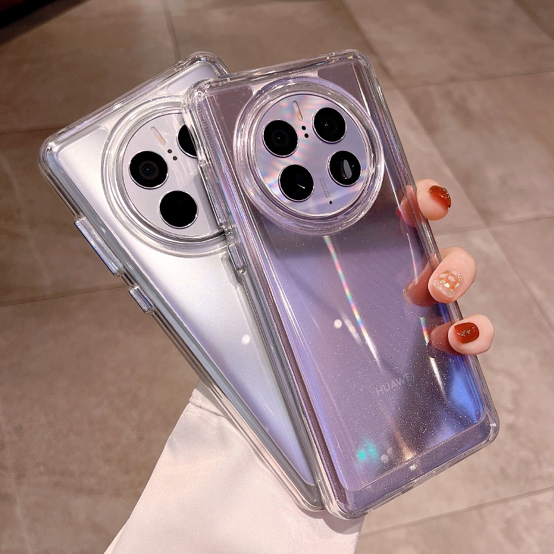 Huawei Mate 50 Pro Casing Transparent Acrylic Shock-proof Hard Phone ...