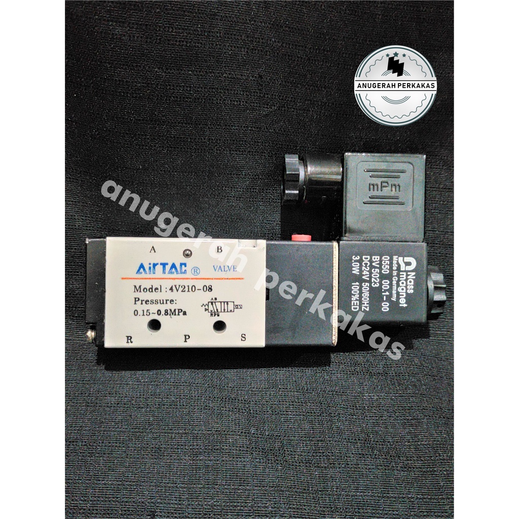Selenoid VALVE / SOLENOID VALVE AIRTAC 4V21008B DC24V 4V210-08 | Shopee ...