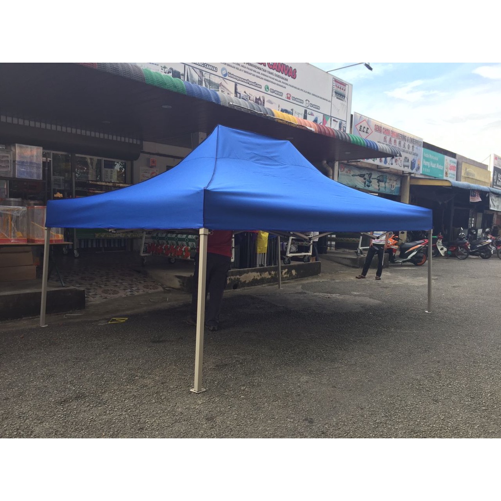 KHEMAH NIAGA 66 BESI PUTIH BESAR 10ft X 15ft / 3M X 4.5M | Shopee Malaysia