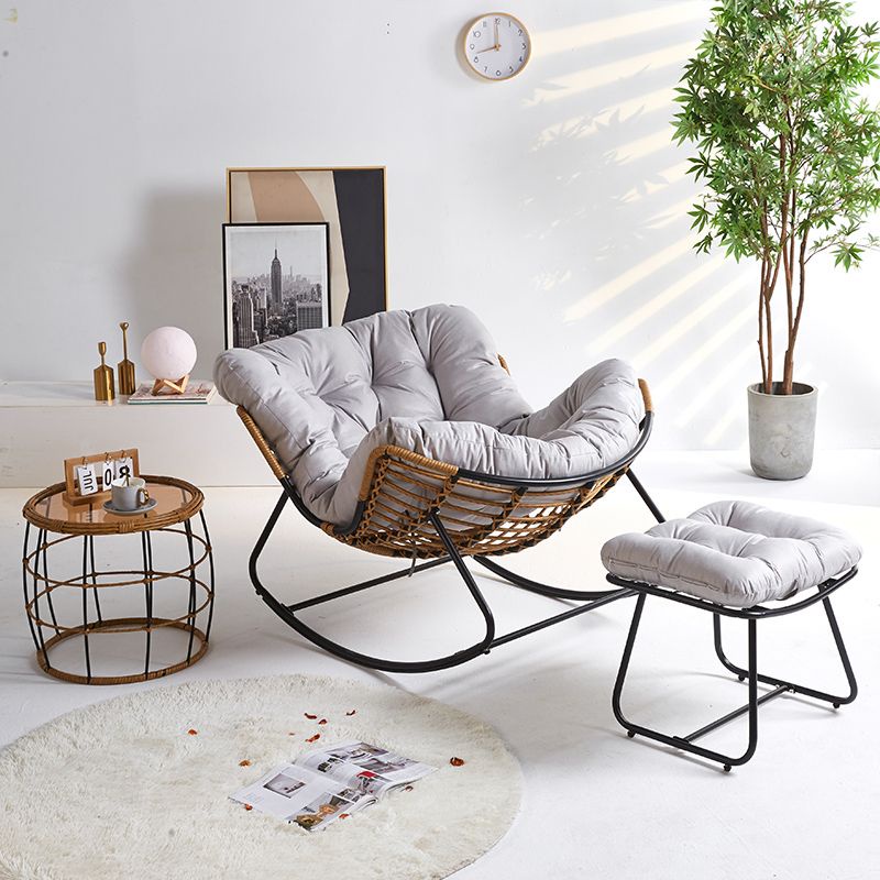 Rattan rocking chair Living room leisure rocking chair rattan lounge ...