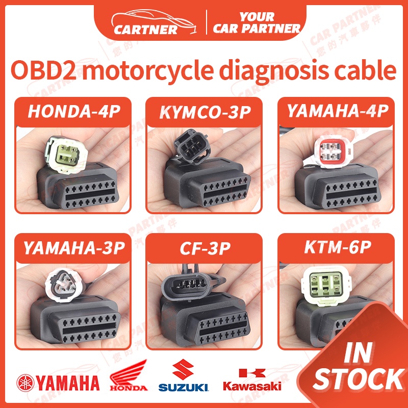Cartner Full Model Brand 16pin to 3/4/6 Pin Motorcycle Diagnostic Cable ...