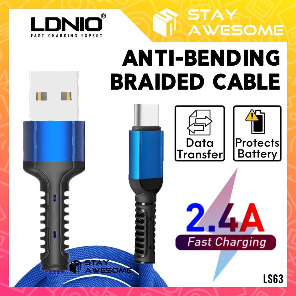 LDNIO Cable Android Cable Type C Cable Charger Cable Phone 2.4A Wayar ...