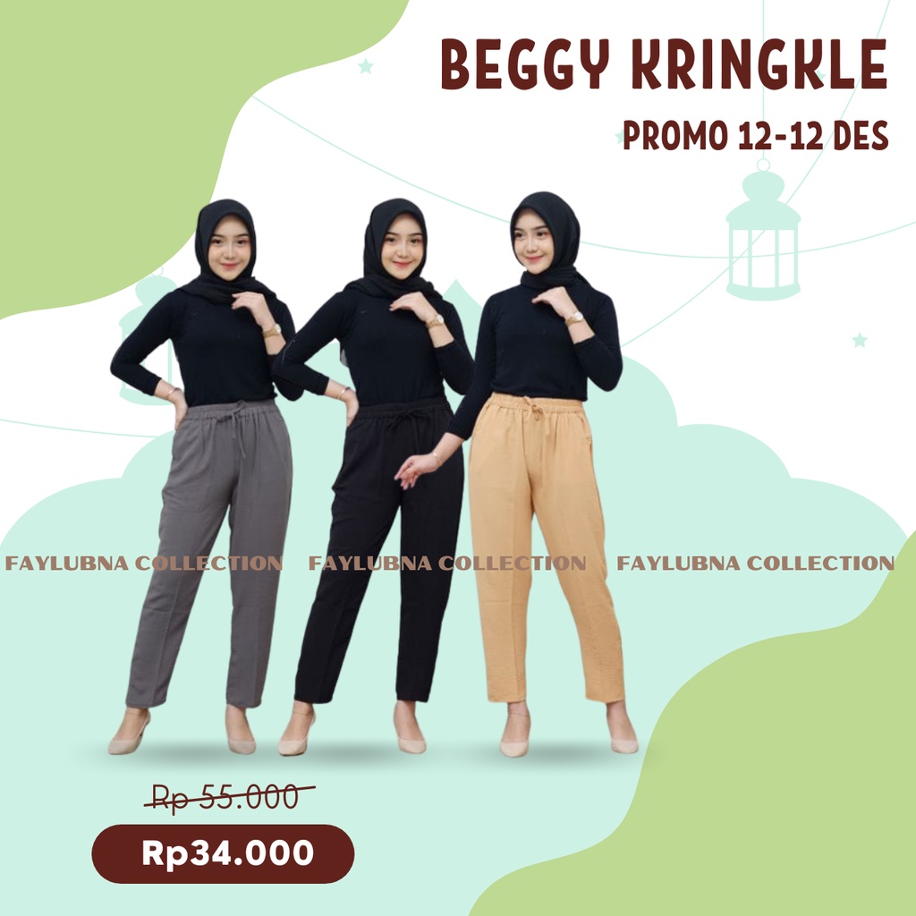 BAGGY PANTS KRINGKLE PREMIUM BAGGY KRINGKLE JUMBO / PANTS BIG SIZE ...