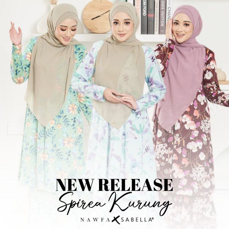 Sabella Ready Stock Baju Kurung Bercorak (Azalia, Louisa, Spirea, Lydia ...