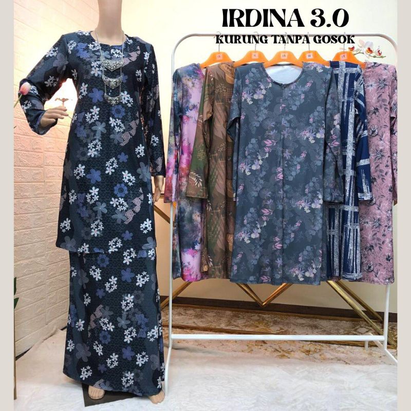 IRDINA 3.0 KURUNG MODEN TANPA GOSOK | KURUNG PLUS SIZE CANTIK MURAH ...