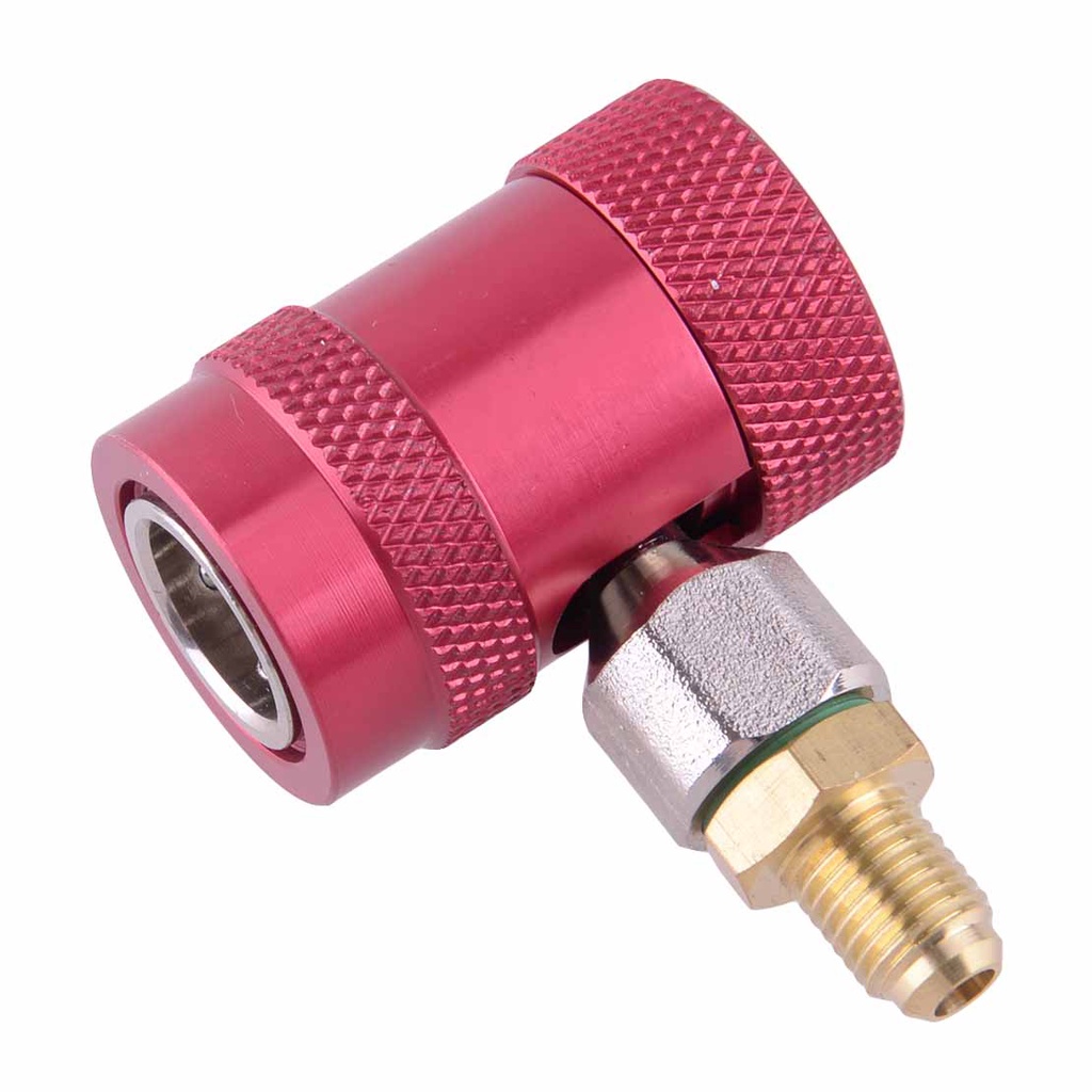 Adjustable R134a Refrigerant Quick Couplers Adapters 90 Degree High A/C ...