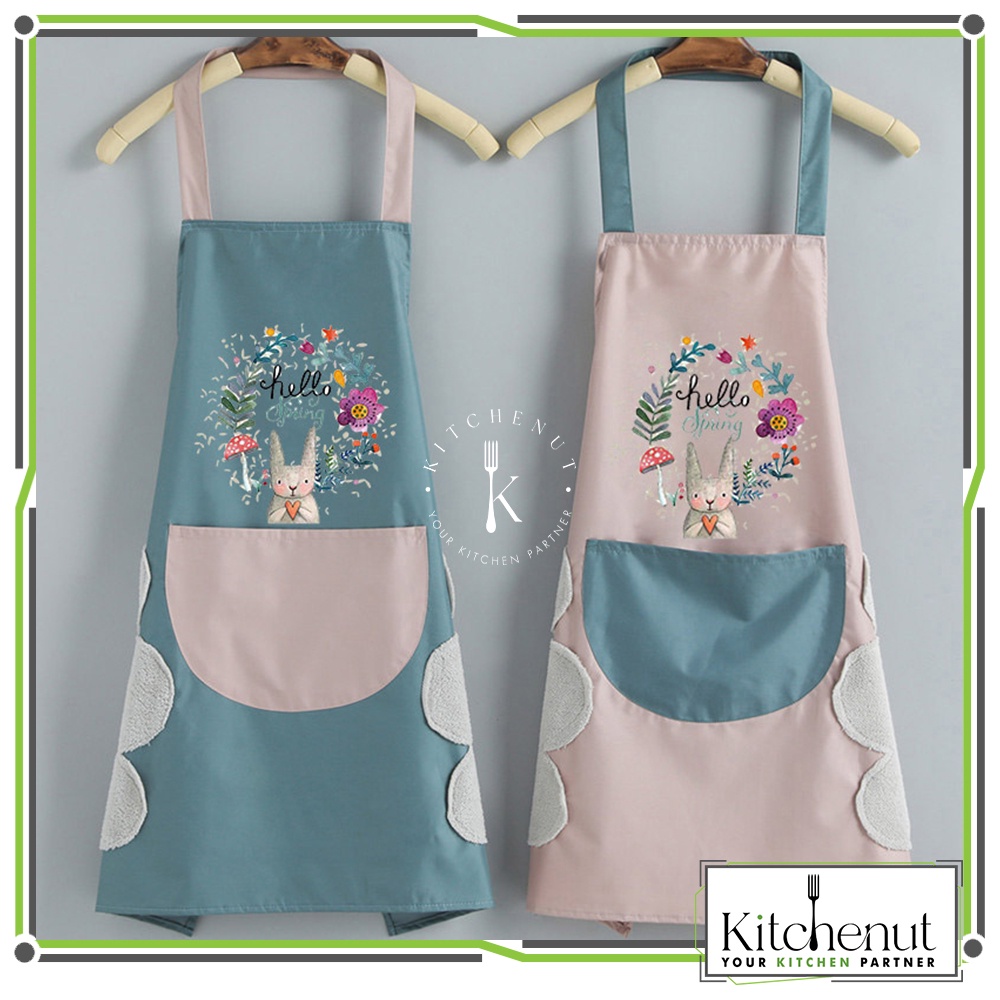Kitchenut Unisex Hang Neck And Wiping Hand Apron Resistant To Water And ...
