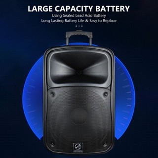 Ampaudio 12" 15" Portable Speaker 800W 1000W PA System JW-123 JW-153 FM ...