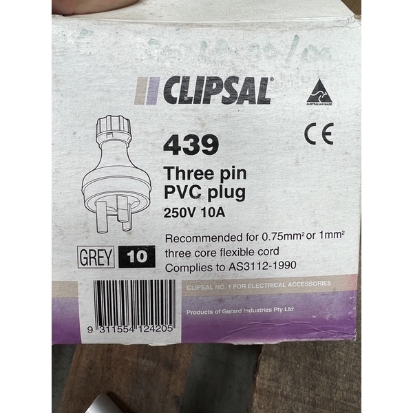 (clearance) clipsal AU 3 pin pvc plug 10A 250v | Shopee Malaysia