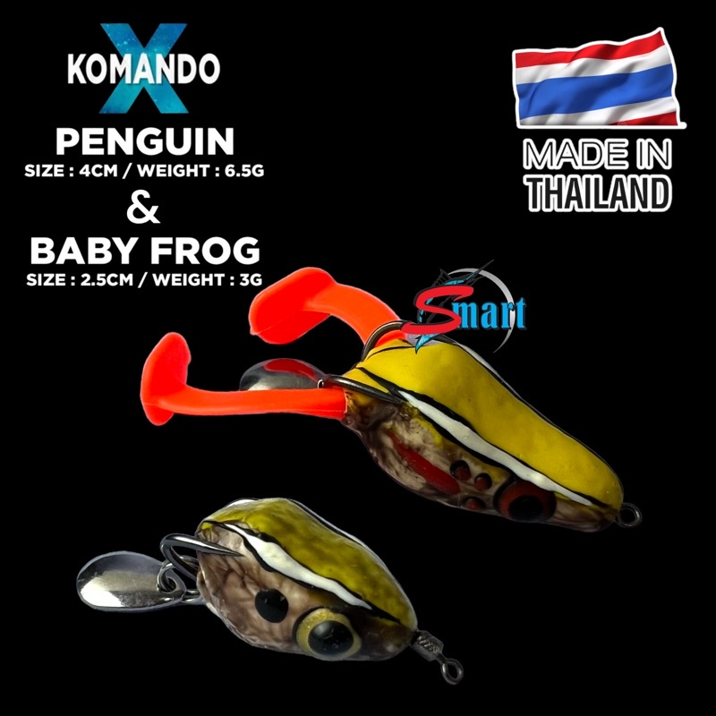X Komando Penguin Frog | 4cm , 6.5g Dan X Komando Baby Frog | 2.5cm ...