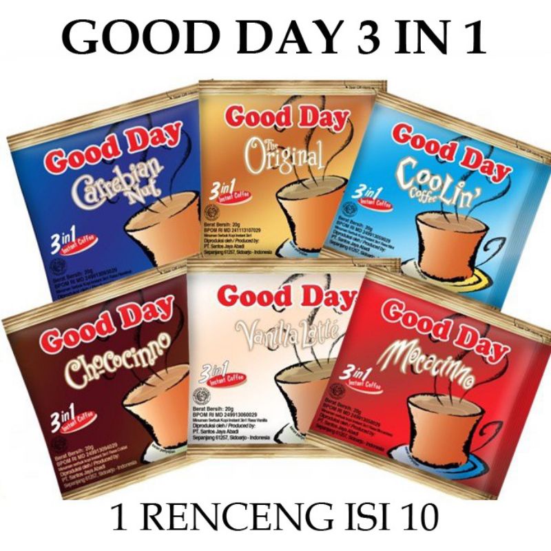 Good day 3 in 1 price per pack contains 10 sachets | Shopee Malaysia