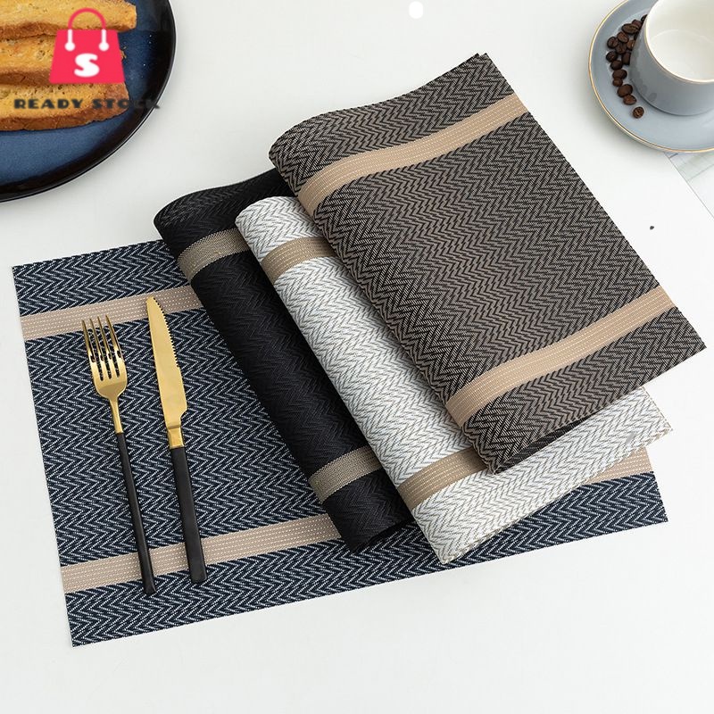 RSS_《 𝗔𝗡𝗧𝗜 𝗦𝗟𝗜𝗣 》Dining Table Mat Coaster Tablemat Placemat Anti Slip ...