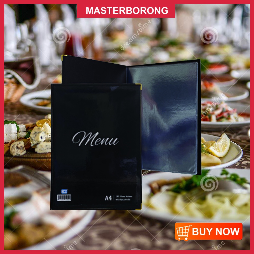 masterborong Menu Holder Hardcover Transparent Clear Menu Holder Cover ...