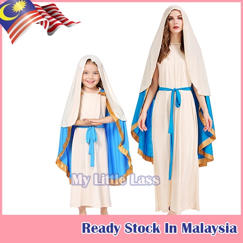 MYLITTLELASS Saint Mary The Virgin Mary Kids Adult Girls Biblical Dress ...