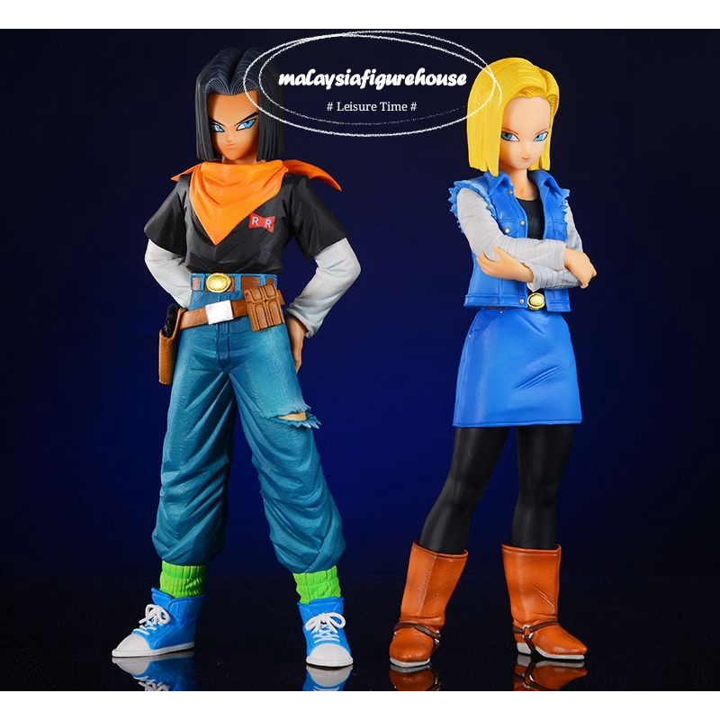 🔥READY STOCK🔥25CM DRAGON BALL Z ANIME ANDROID 17 ANDROID 18 COPY RESIN ...