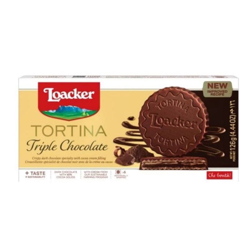 Loacker Triple Chocolate Tortina Wafers 126g . | Shopee Malaysia