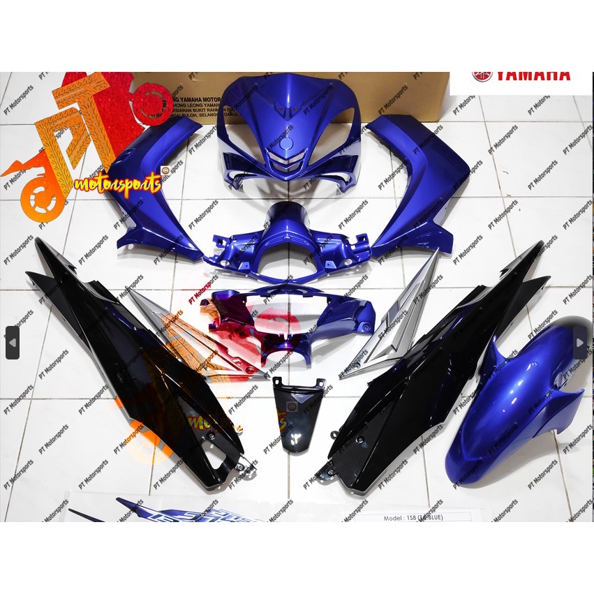Yamaha Lc 135 V1 Cover Set Kosong Black Red Blue Yellow White Hijau Lumut Nescafe Biru Oren Gold ...