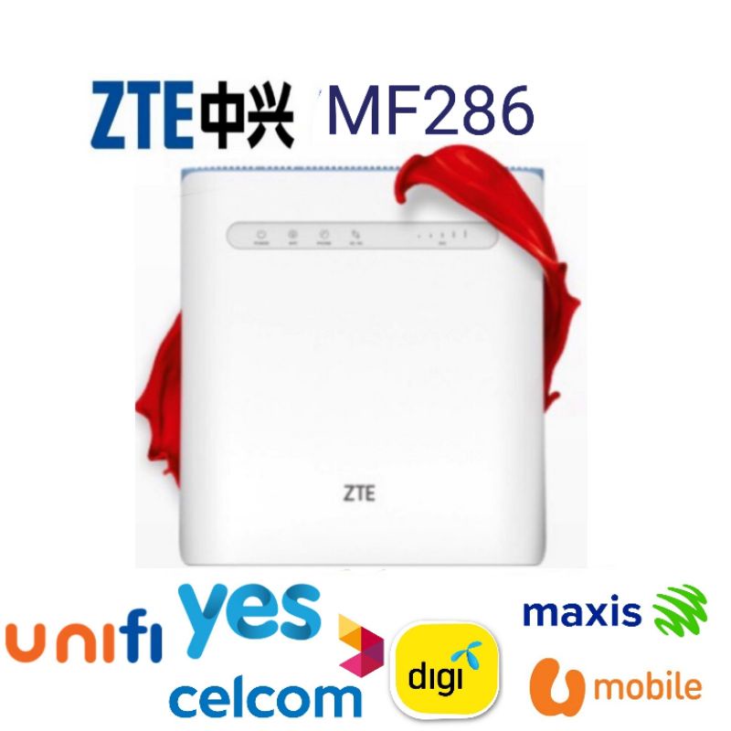 ZTE MF283U / MF286 Wifi 4G Router Modem 4 Wlan Port With TEL Port ...