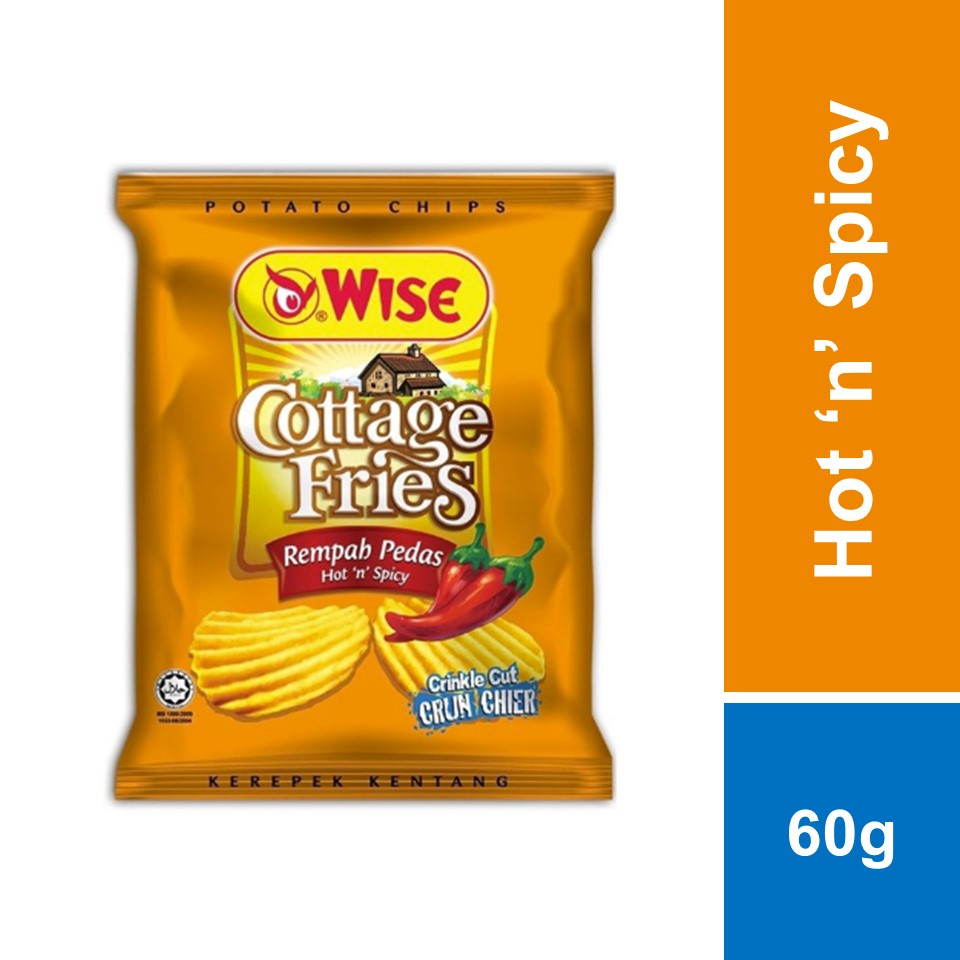Wise C. Fries Hot 'N' Spicy Potato Chips 60g | Shopee Malaysia